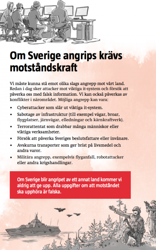 Sverige forbereder seg på krise og krig | Human Rights Service